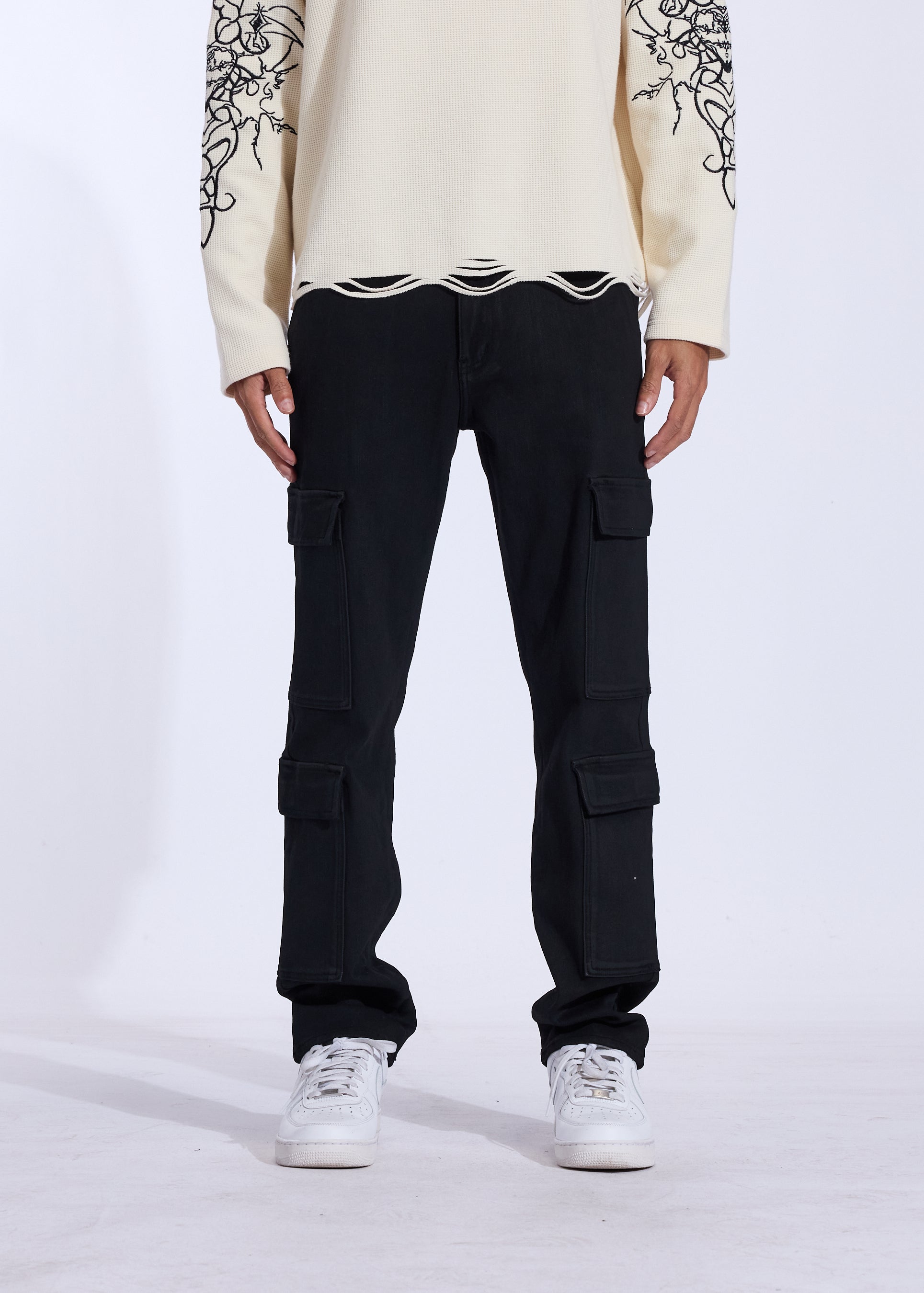 Scott Cargo Denim (Jet Black) – Crysp Denim